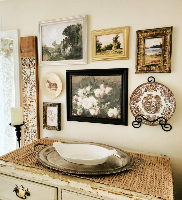 Gallery Wall Ideas Using Thrifted Cottagecore Decor: Creative & Budget ...